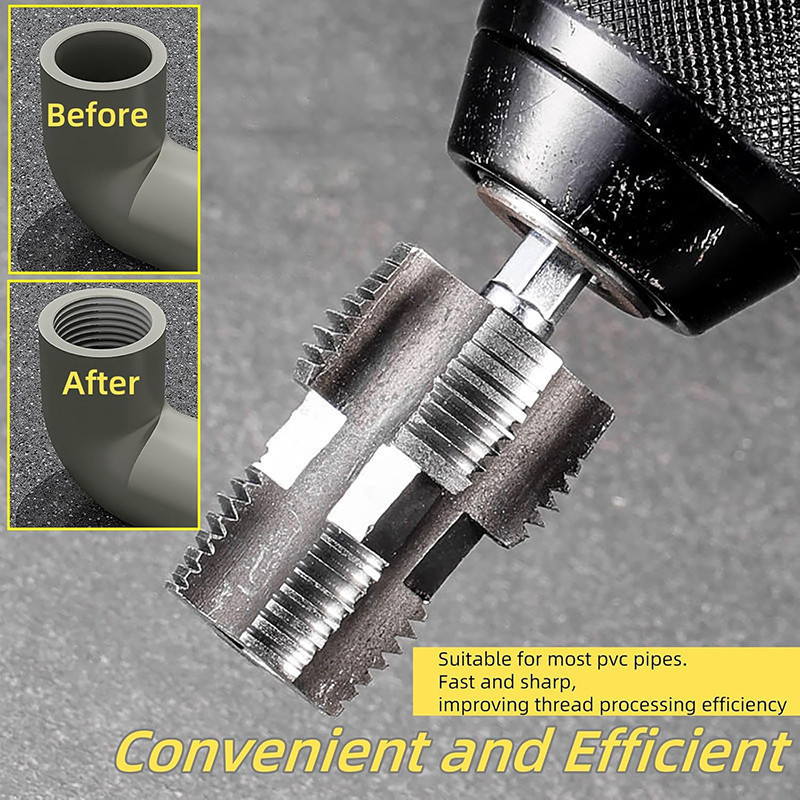 Water Pipe Thread Cutting Tool,Electric Drill Compatible PVC Pipe ...