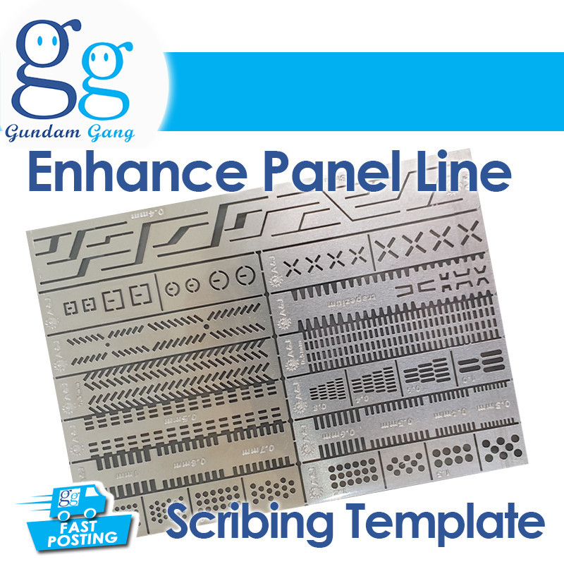 Panel Line Scribing Template Shape Crafting Ruler [Gundam Gang ...