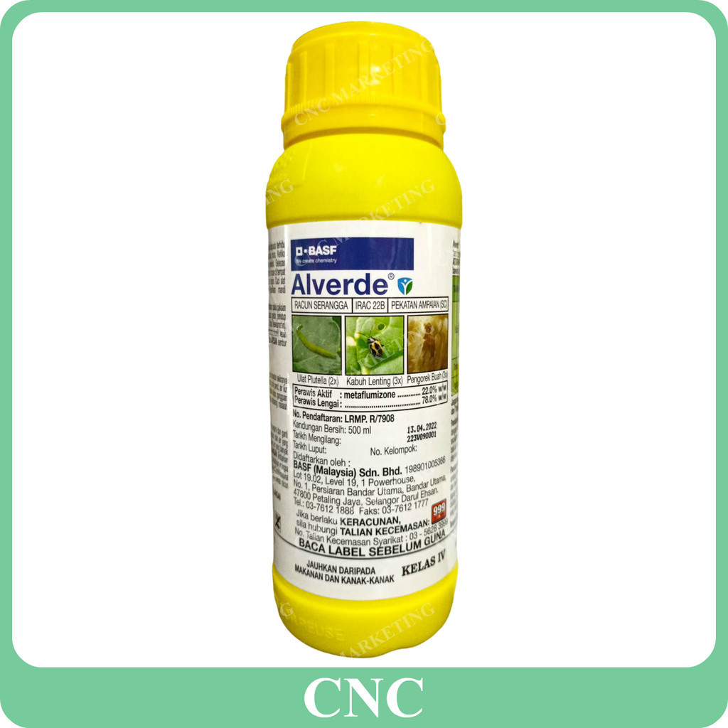 500ML Alverde BASF Metaflumizone 22% Insecticide Racun Serangga Ulat ...