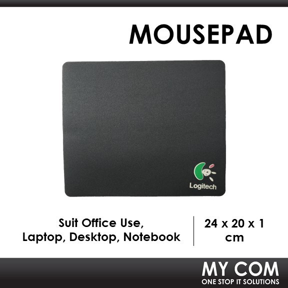 Basic Mousepad For Laptop, Desktop, Notebook Use Black (24 x 20 x 1 cm ...