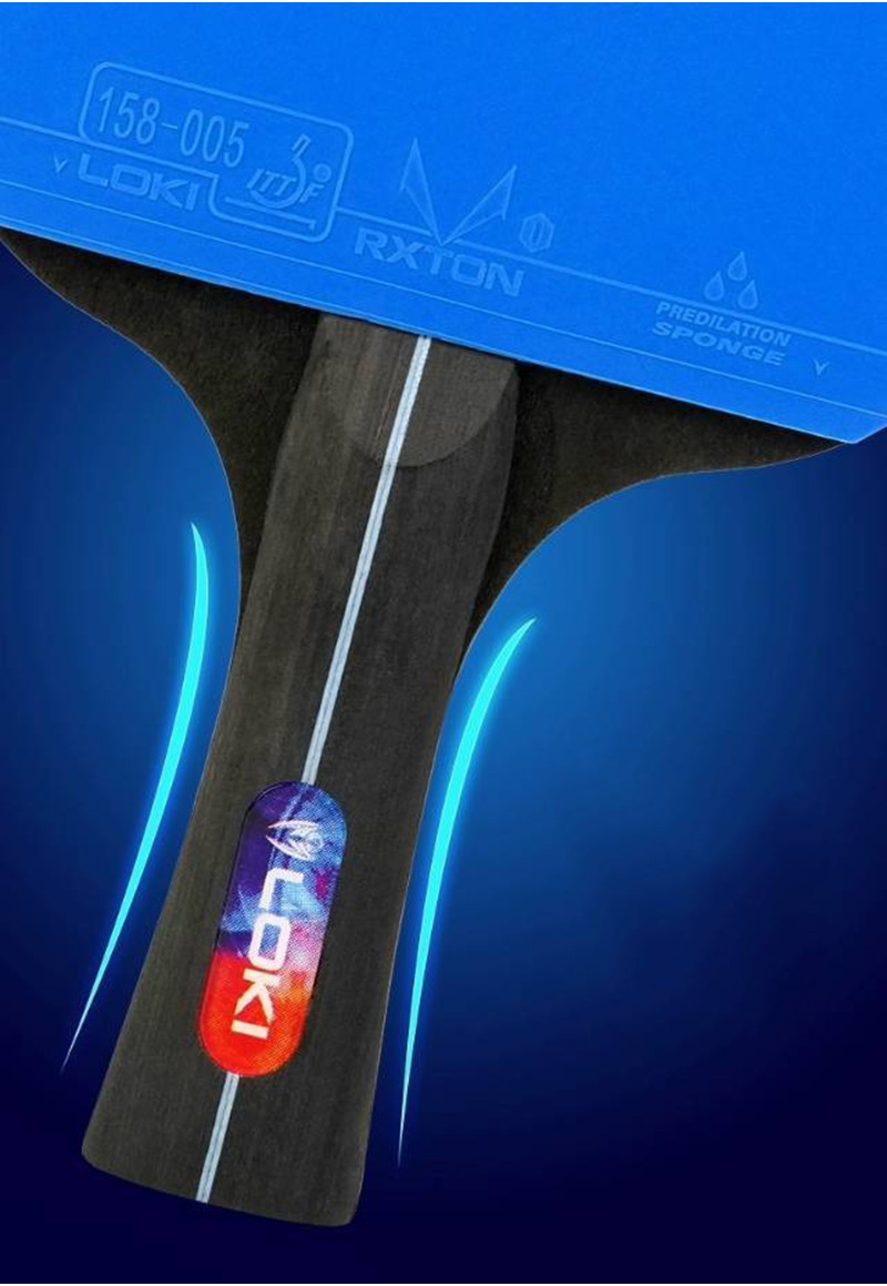 Original Loki K5000 Ping Pong Bats ITTF Approved Table Tennis Rackets Set with Blue Spnge RXTON1 ...