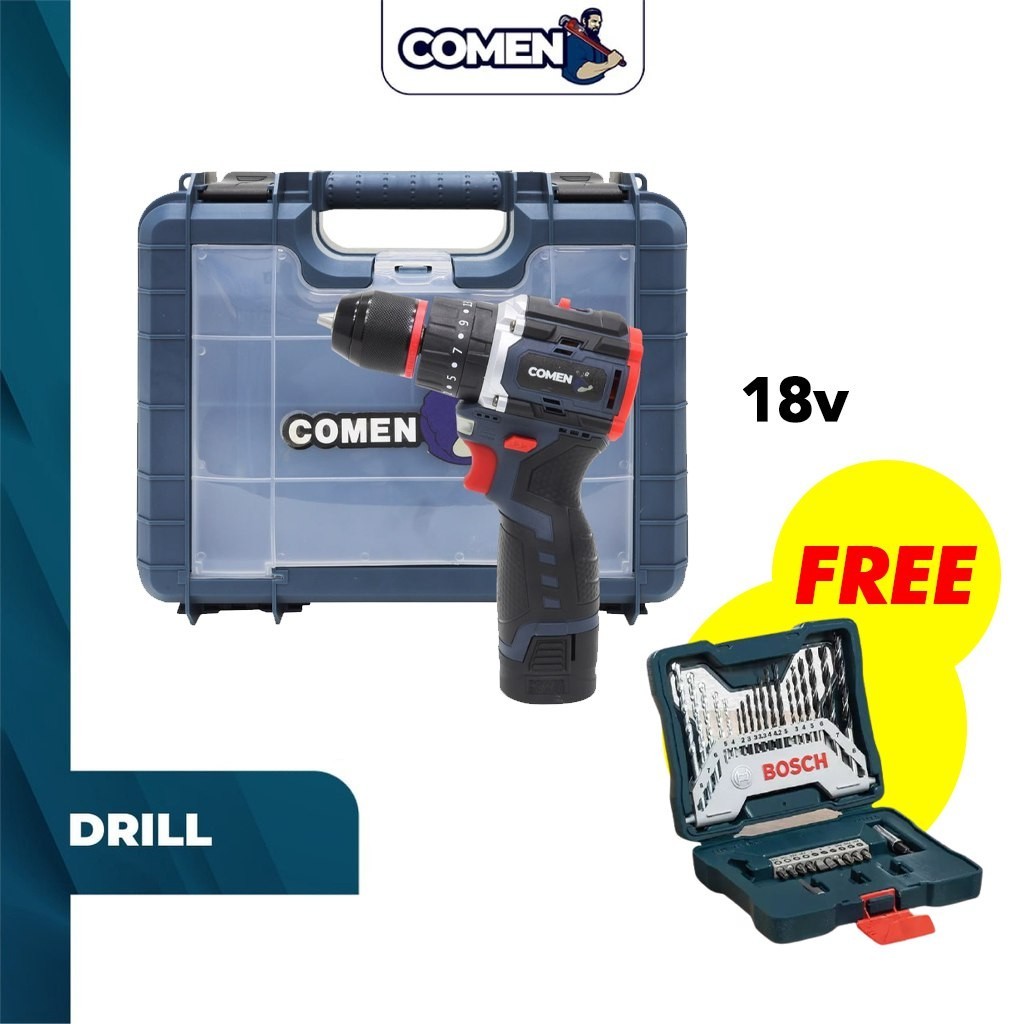 COMEN 18V Mini Brushless Cordless Impact Drill With 3 Mode Electric ...