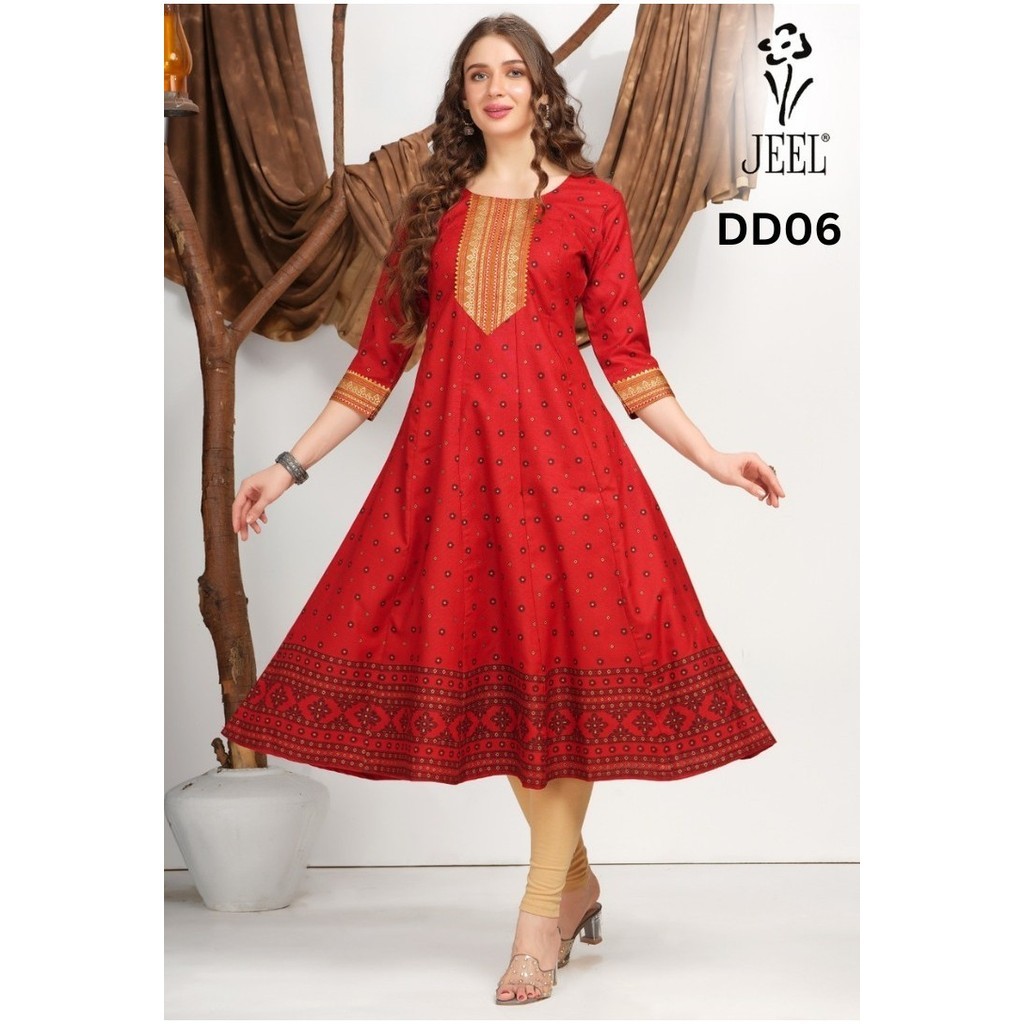 JEEL Anarkali Gown for Casual and Traditional Wear Tops Only DD Series ...