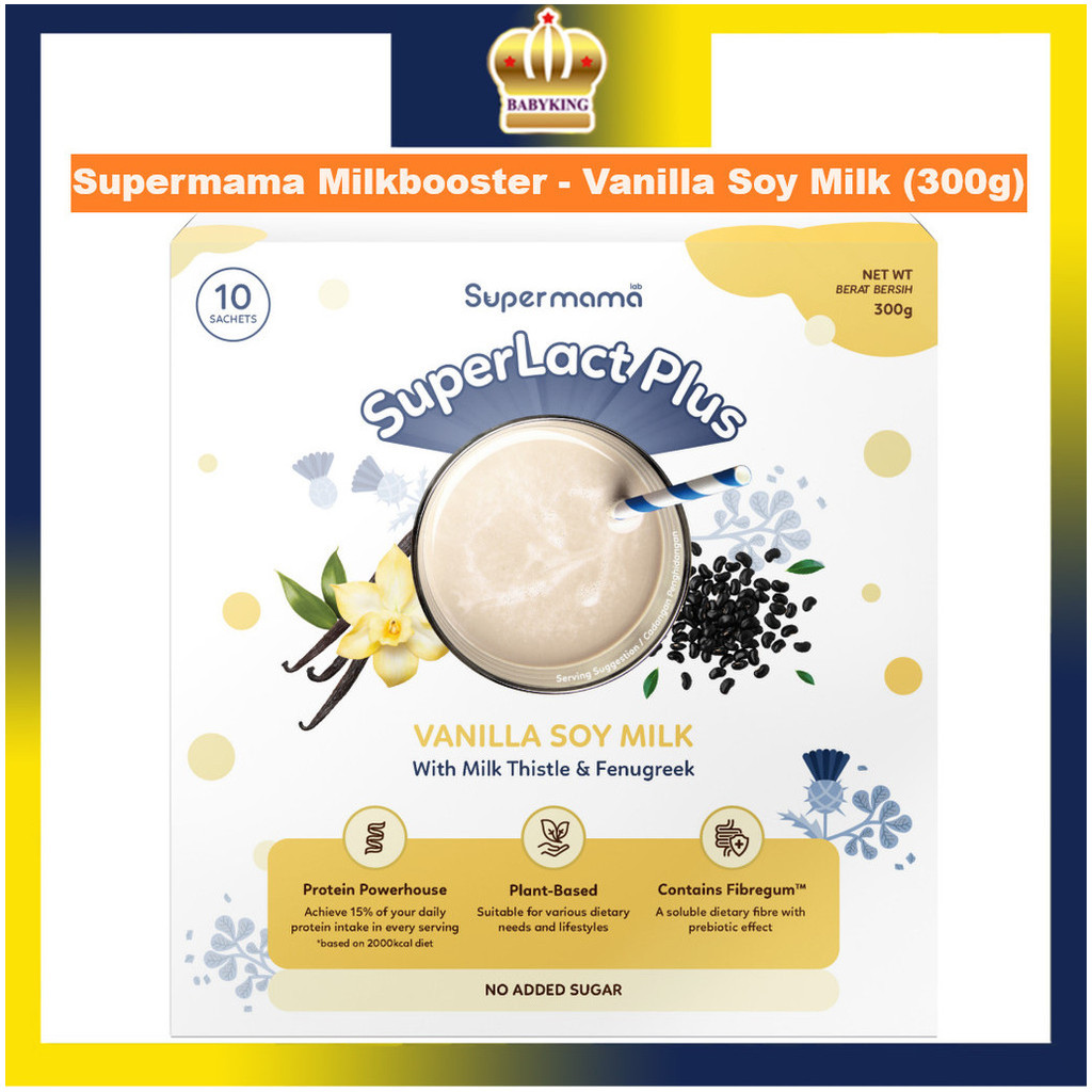 Original Supermama SuperLact Plus Milk Booster Milkbooster Vanilla Soy ...