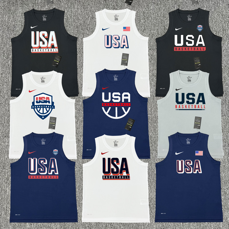 Usa Chest Team Logo Basketball Training Uniform American Men's Dream ...