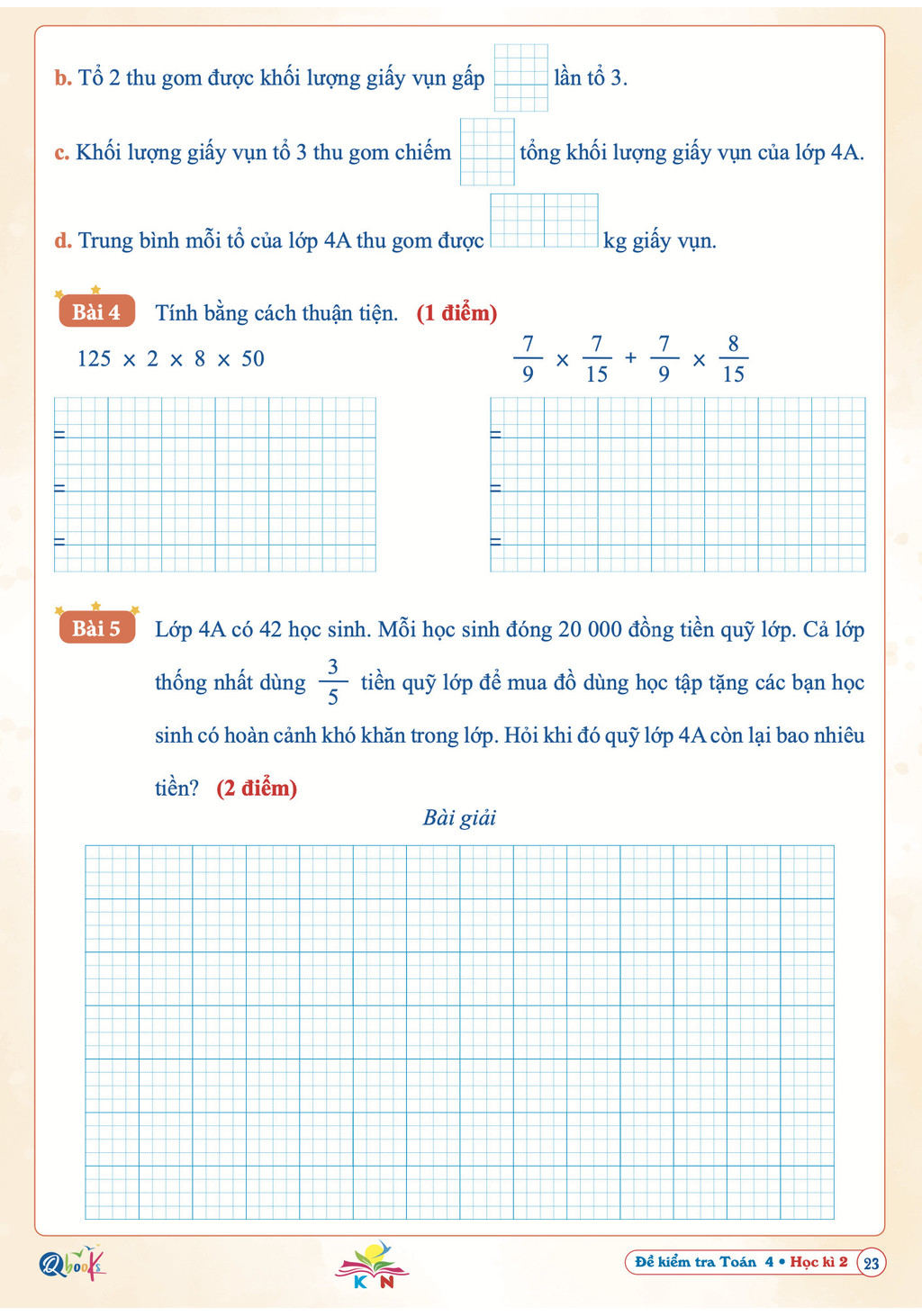TRI Books - Combo Math Test - Vietnamese Grade 4 - Semester 2 - Connect ...