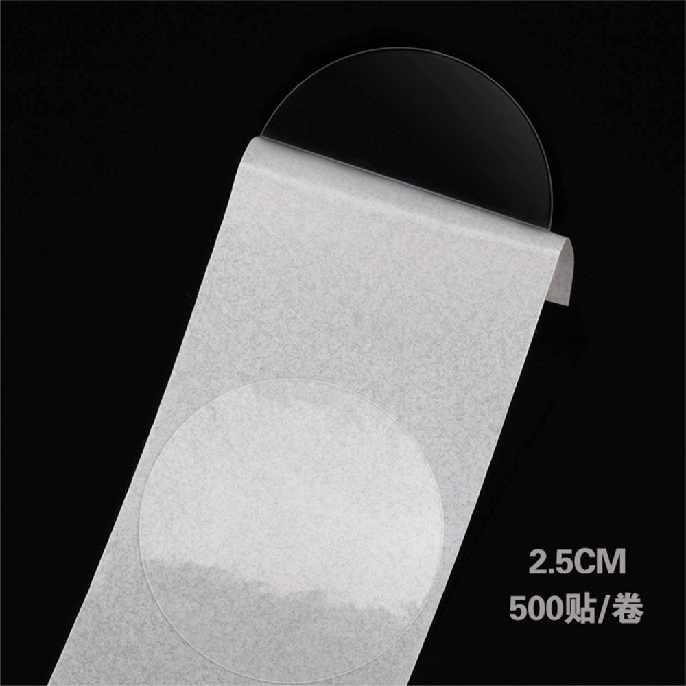 500Pcs/Roll PVC Transparent Self-adhesive Stickers Clear Dot Sticker ...