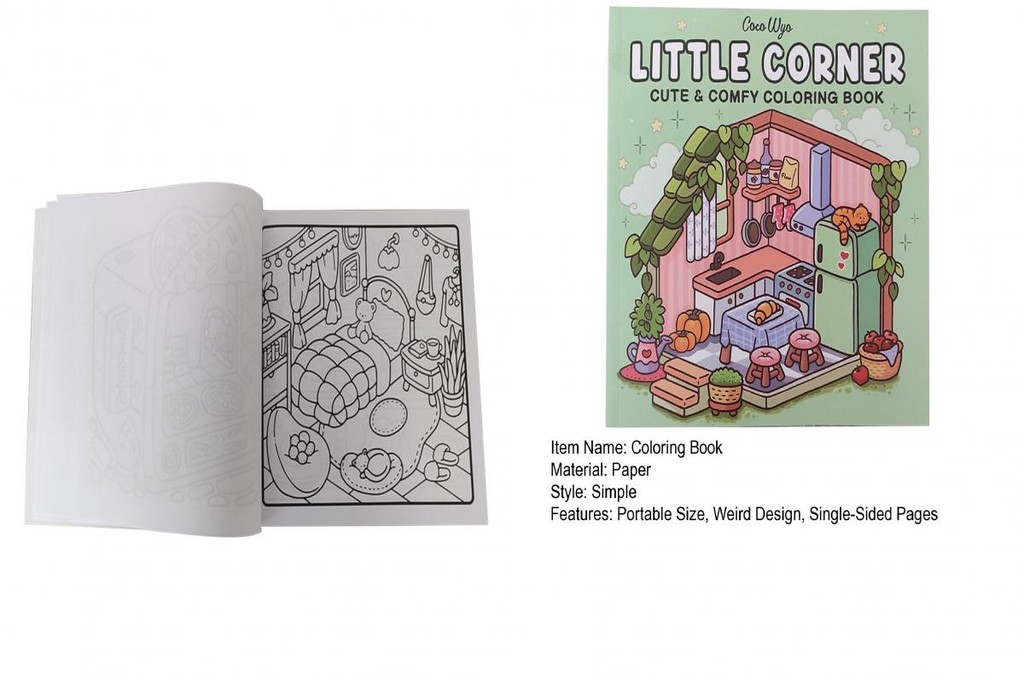 Stress Relief Coloring Book Portable Size Coloring Book Portable Cute ...