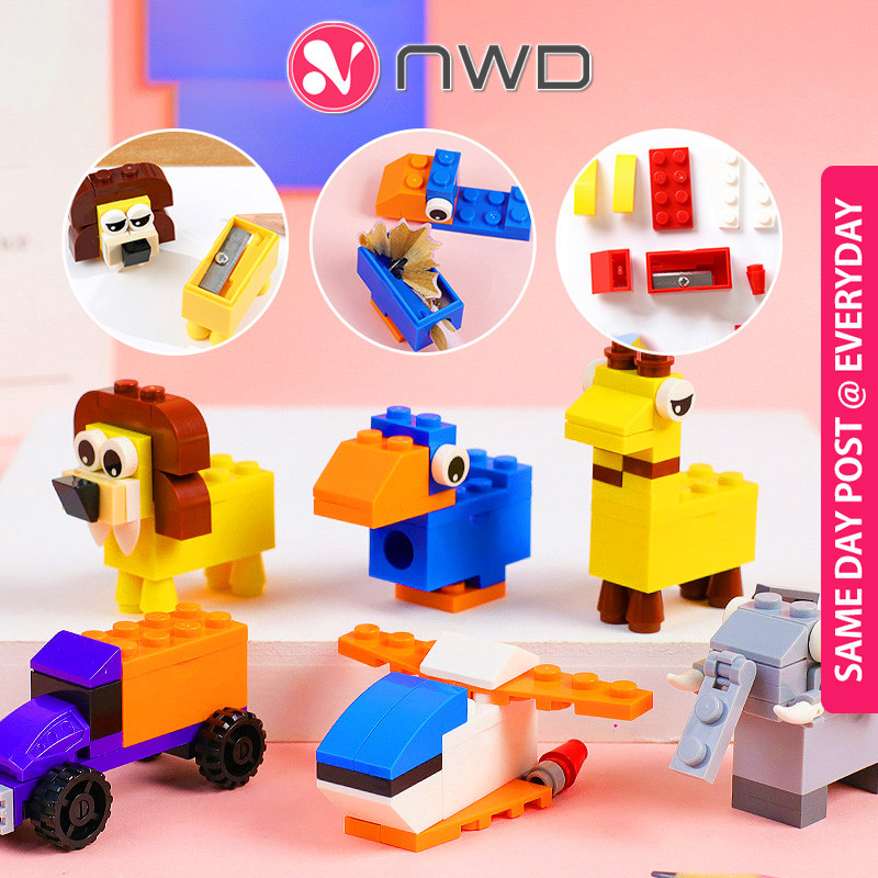 𝗠𝗜𝗡𝗗 𝗥𝗘𝗙𝗥𝗘𝗦𝗛 》DIY Puzzle Pencil Sharpener Creative Lego Color Pencils ...