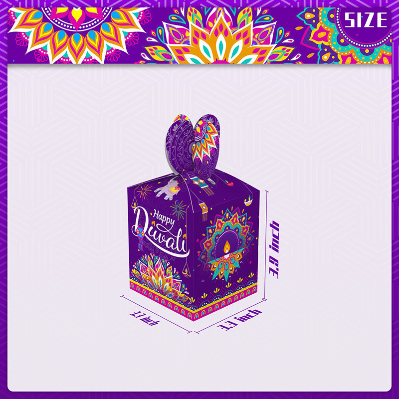 Diwali Gift Box Paper Gifts Boxes Happy Deepavali Cake Candy Packaging ...
