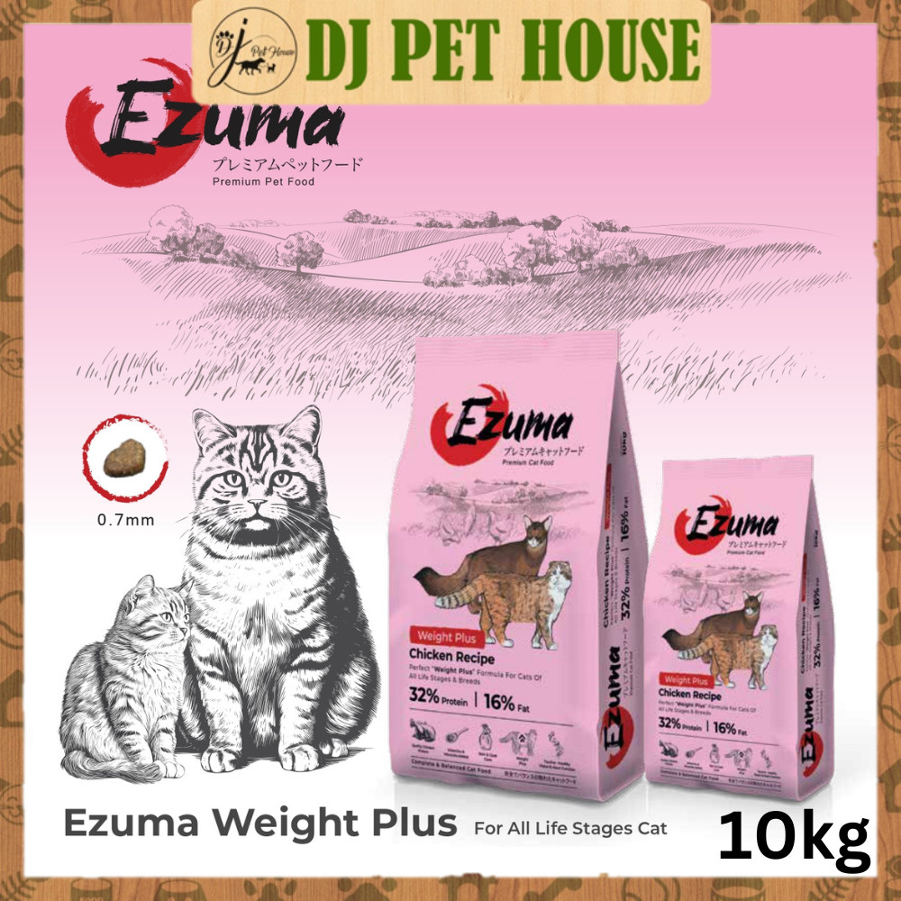 Ezuma Premium Cat Food Weight Plus Chicken Recipe 10kg Cat Dry Food ...