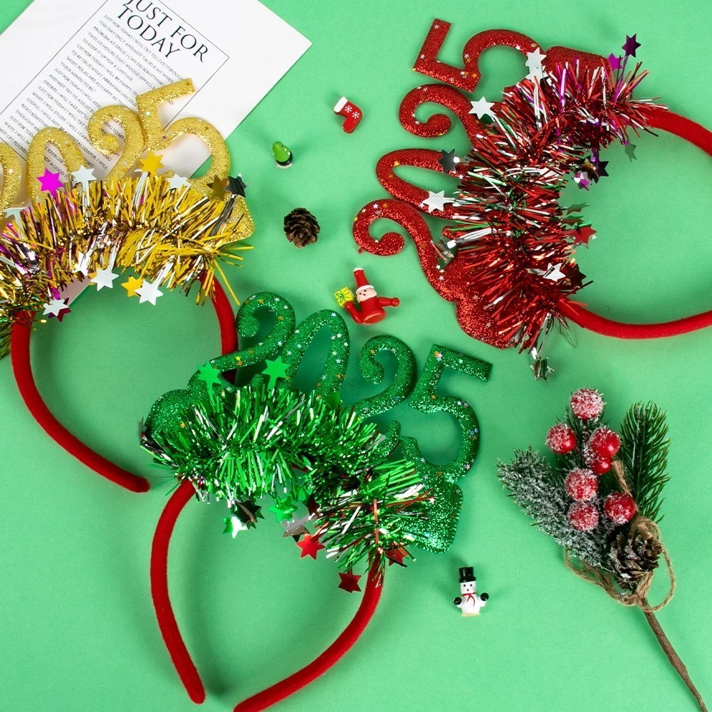 Christmas Headbands LED 2025 Head Boppers Xmas Hair Bands for Christmas ...
