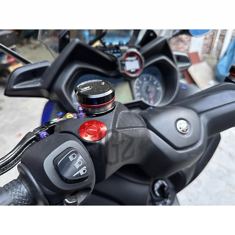 XMAX CNC Side Mirror Hole Blocker Glass Cover Motorcycle For YAMAHA ...