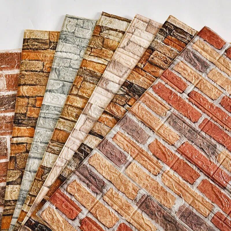 3D Foam wall paper dinding pelekat dinding bilik tidur Wallpaper Wall ...