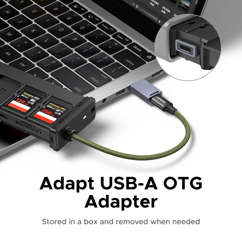 UGREEN USB C Card Reader Case SD TF SIM 12 Slots Memory Card Storage ...