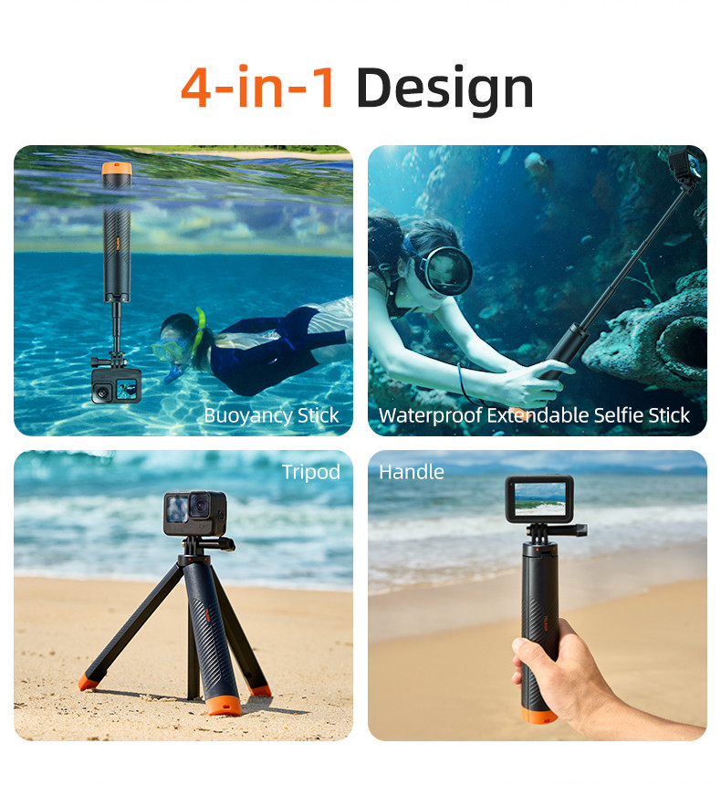 Buoyancy bar Diving Extendable Underwater Selfie Stick Tripod For ...