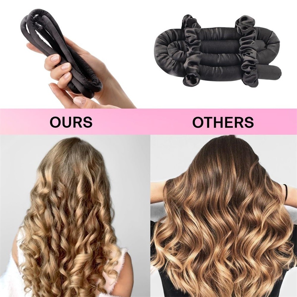 1.6M Sleeping curling tools Heatless Curling Rod Headband Hair Curler ...