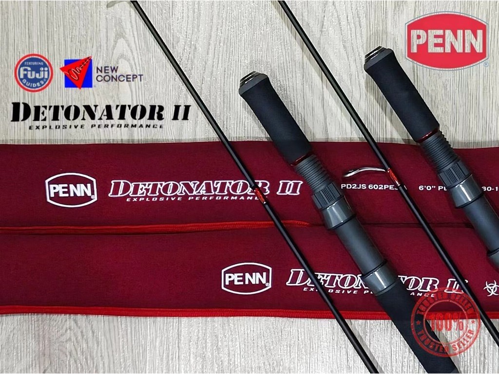 PENN DETONATOR / DETONATOR II BAITCASTING JIGGING FISHING ROD | Shopee ...