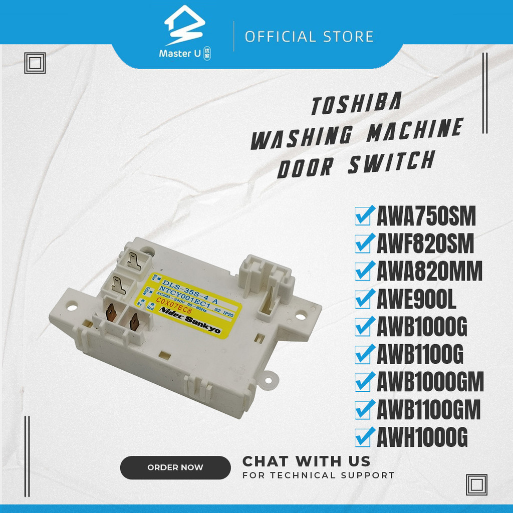 ORIGINAL TOSHIBA WASHING MACHINE DOOR SWITCH DLS-35S-4A AWA750SM ...