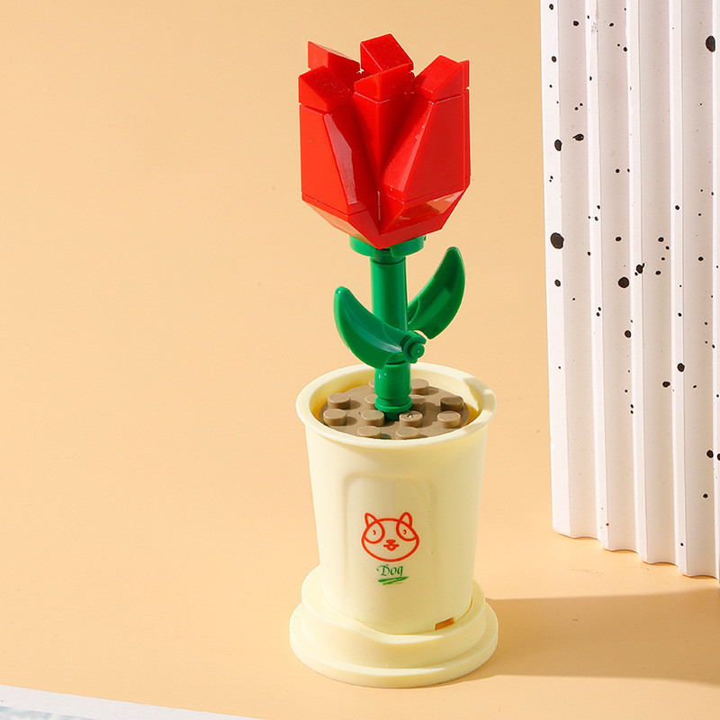 Wenbo [8814] LeLe Brothers Building Block Flower Compatible Assembled ...