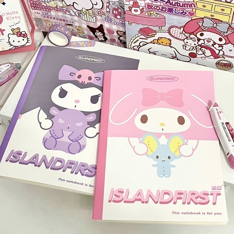 Kawaii Sanrio Anime Notebooks Cartoon Notepads Cinnamoroll Kuromi My ...