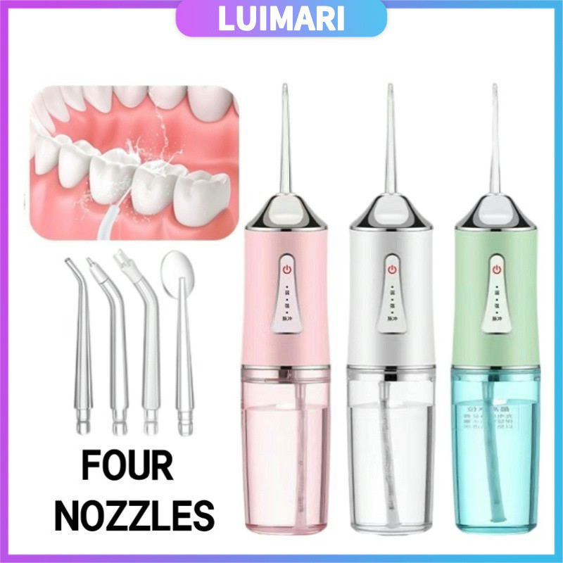 Electric Water Flosser With 4 Nozzles Dental Floss Teeth Waterflosser ...