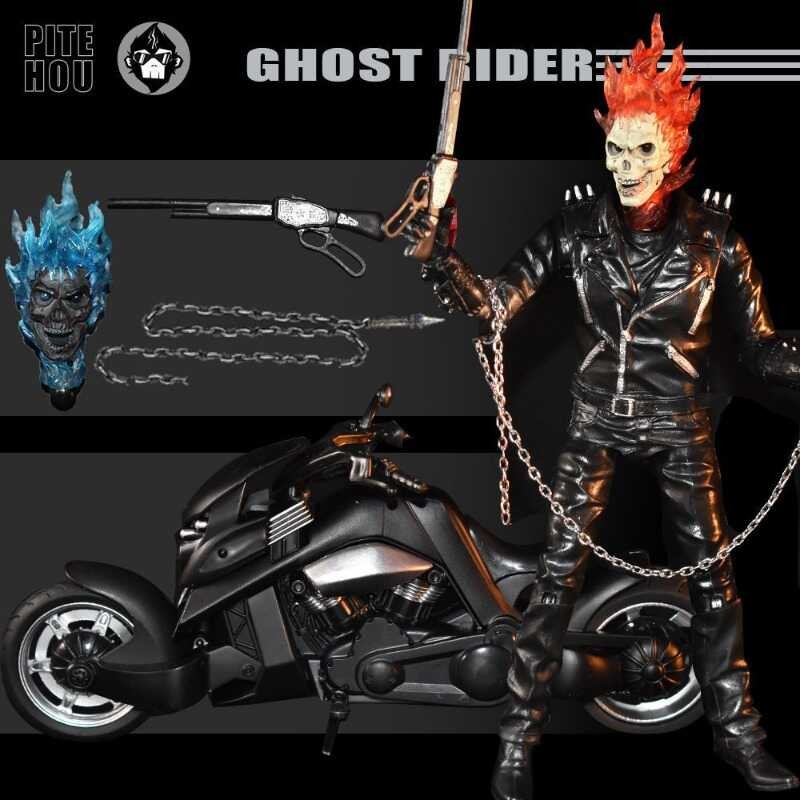 E Hot Toys X-Men Anime Ghost Rider Human Skeleton 9Inch Movable Action ...