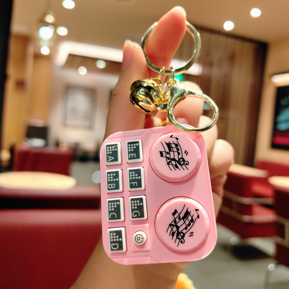 Creative Funny DJ Machine Music Luminous Keychain Sound Stress Relief ...