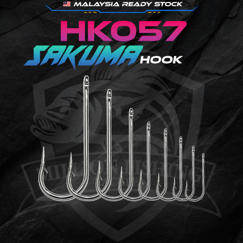 Mata Kail Pancing 5PCS SAKUMA Fishing Hook High Carbon Steel Long Shank ...