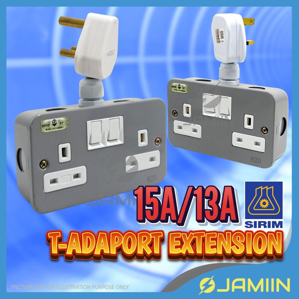 METAL CLAD T-ADAPORT Extension Heavy Duty Extension Penyambung Wayar ...