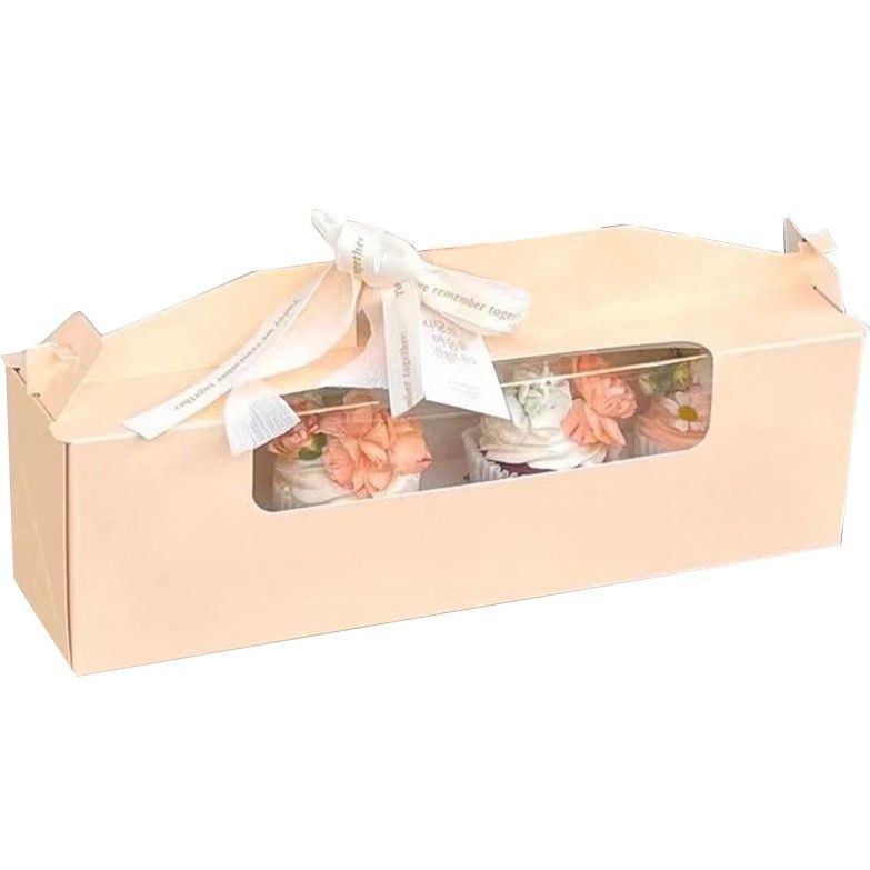 4 Cupcake Packaging Box, Korean Muffin Cup Carton, Dessert Packaging ...