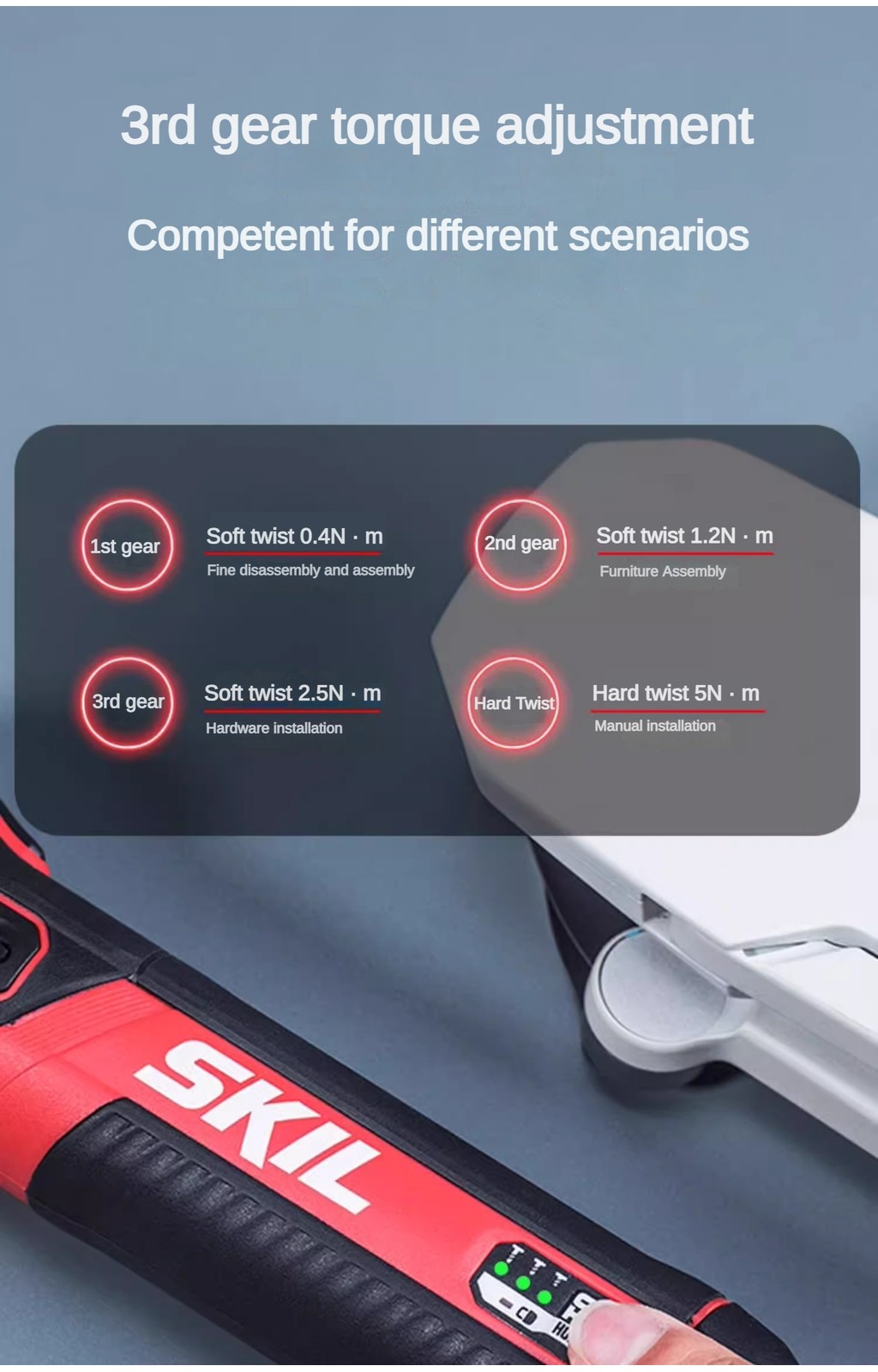 SKIL 5619 4V Mini Electrical Screwdriver Set Smart Scalable Cordless ...