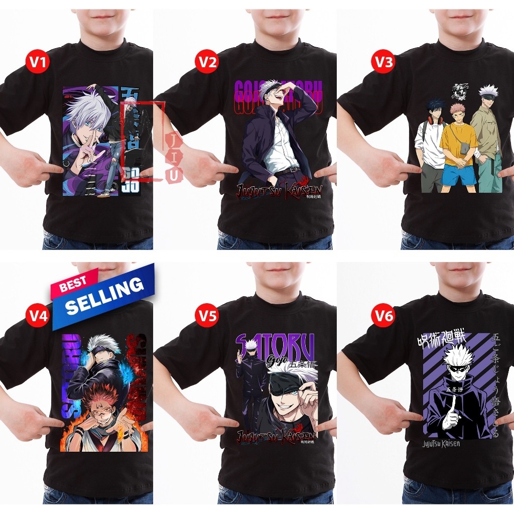 Jujutsu Kaisen Satoru Gojo Collection T-shirt Design for Kids Viral ...