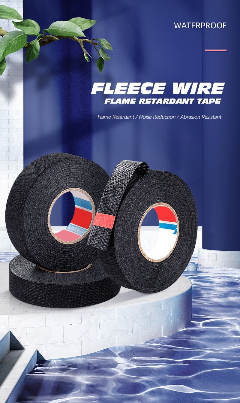 25M 19/25MM Heat-resistant Adhesive Cloth Fabric Tape For Automotive ...