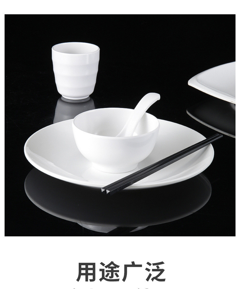 Tableware Shock-resistant Melamine Fast Food Plate School Canteen Six ...