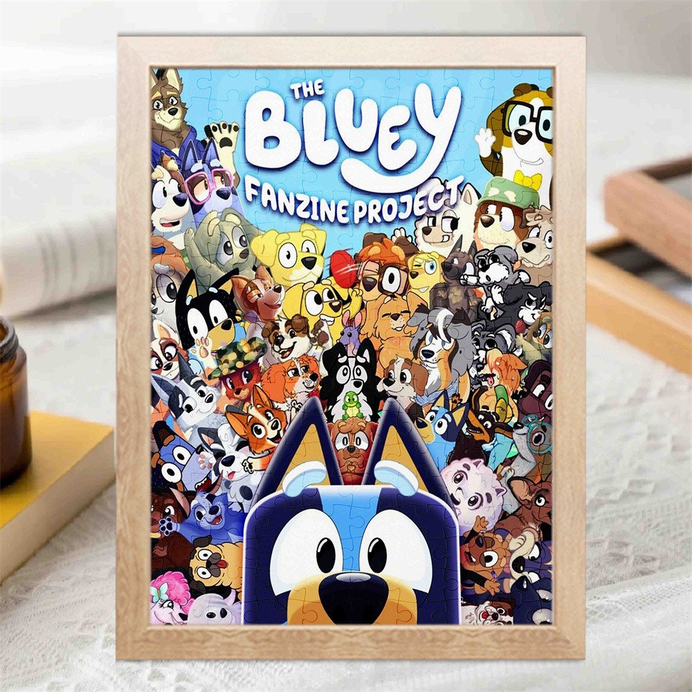 70 Pieces/200 Pieces Bluey Bluey Cartoon Anime Puzzle Wooden diy ...