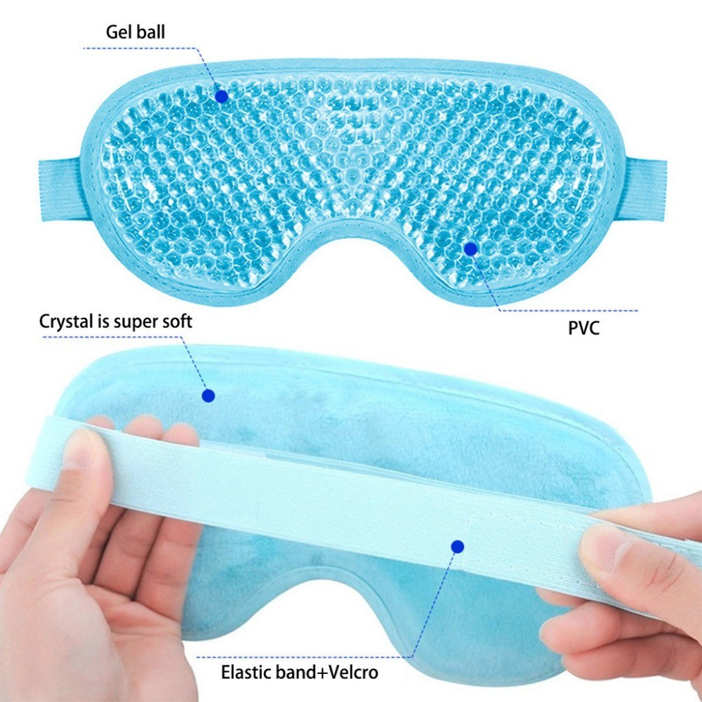 PVC Gel Reusable for Puffy Eye Ice Pack Soft Plush Backing Cooling ...