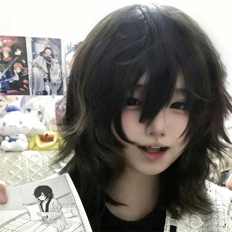Mullet Head Fake Head Male Short Hair cos Mullet Head Fake Head Male ...