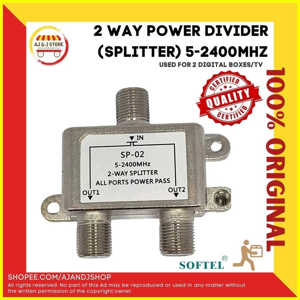 SOFTEL 2 WAY DIVIDER / 4 WAY DIVIDER / BOOSTER IN-LINE AMPLIFIER ...