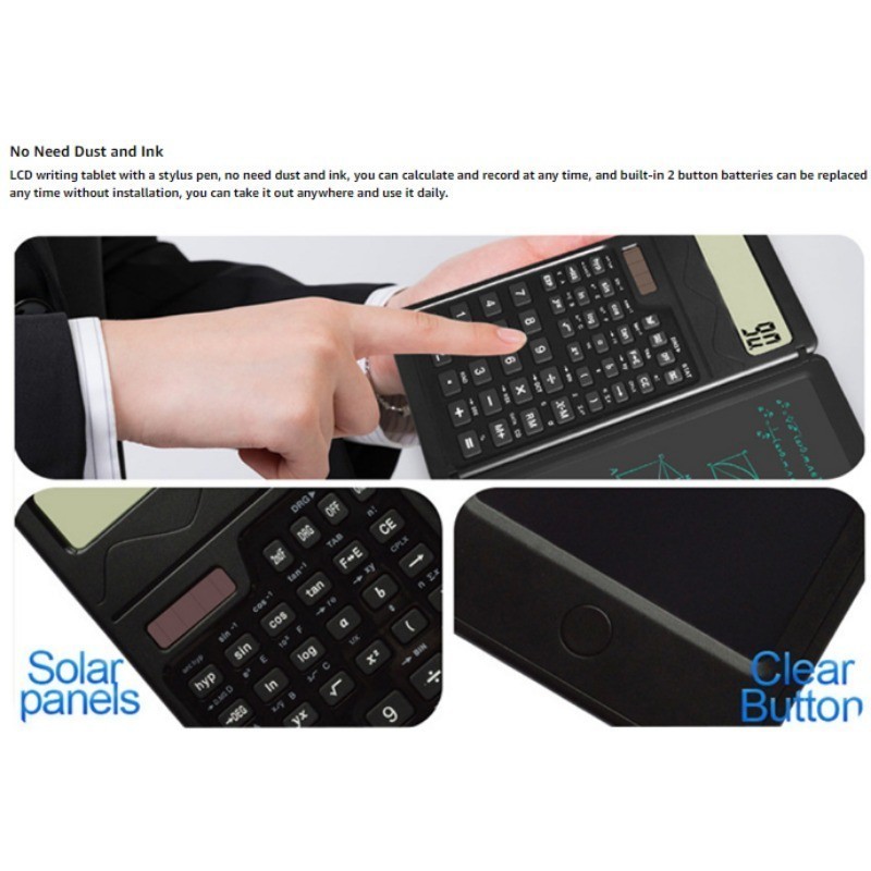 Scientific Calculator 3 in 1 Foldable Desk Math Calculator Handheld ...