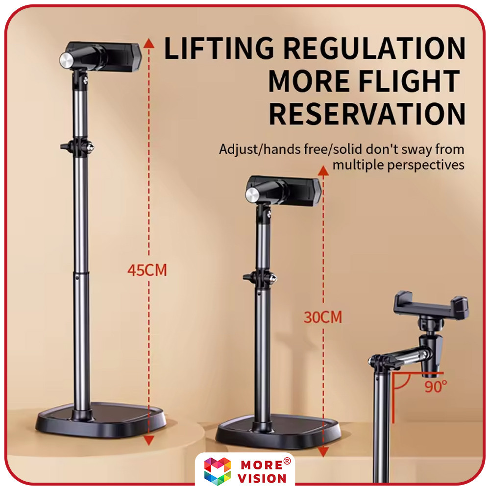 Premium Phone Holder Portable Foldable Extendable Sturdy Weighted Base ...