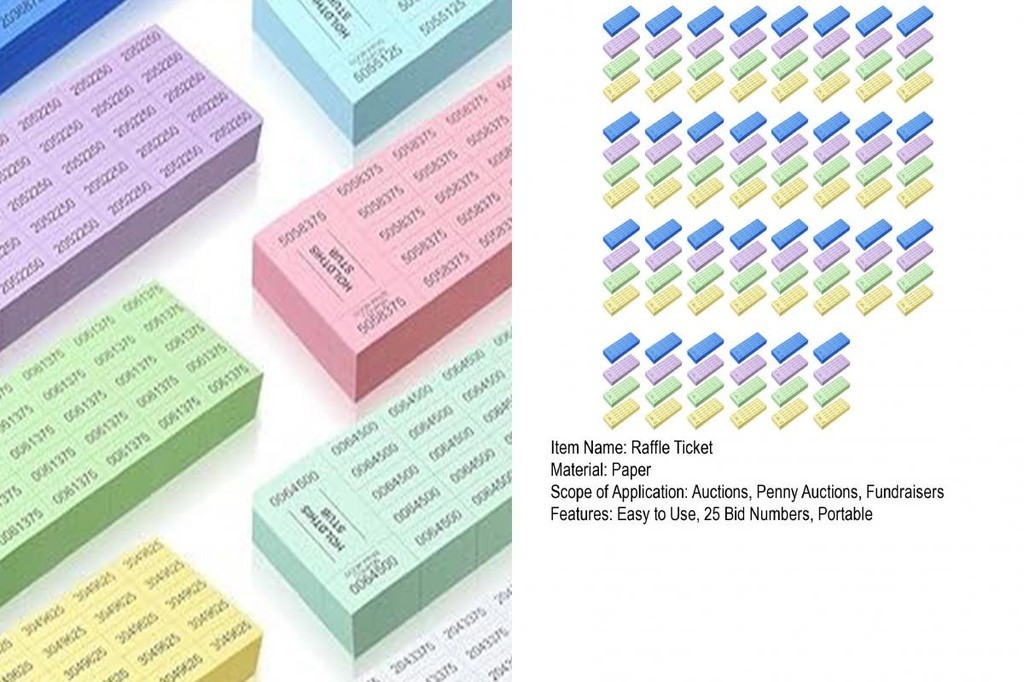 Raffle Ticket Set Fundraiser Raffle Ticket Chinese Auction Raffle ...