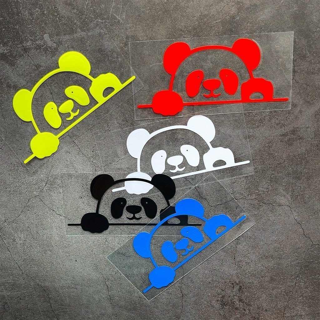 17.2cm x 8cm/Cute Cartoon Panda Motorcycle Reflective Stickers helmet ...
