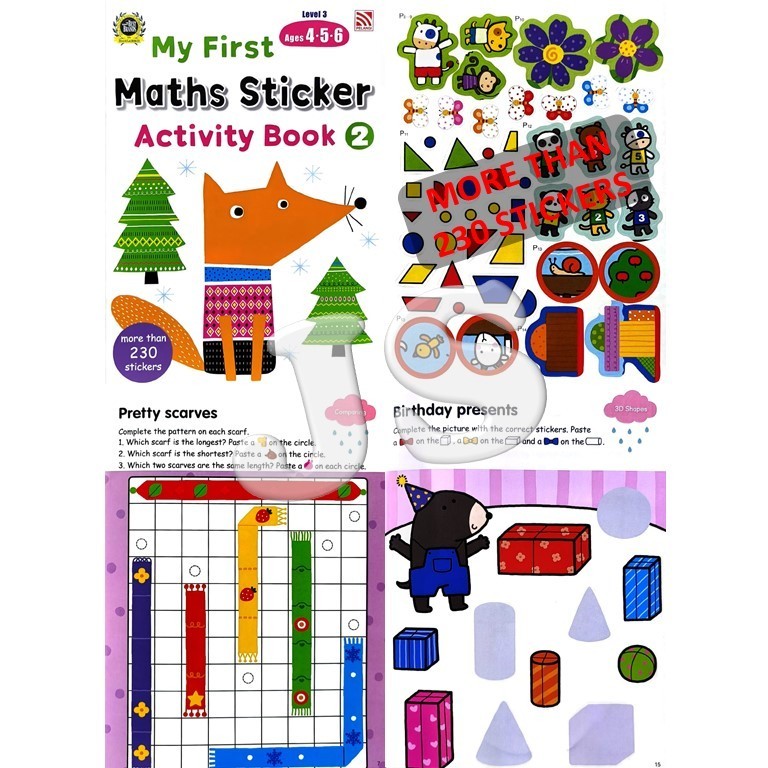 MY FIRST STICKER BOOK | MY FIRST MATHS STICKER ACTIVITY BOOK 1 2 3 ...