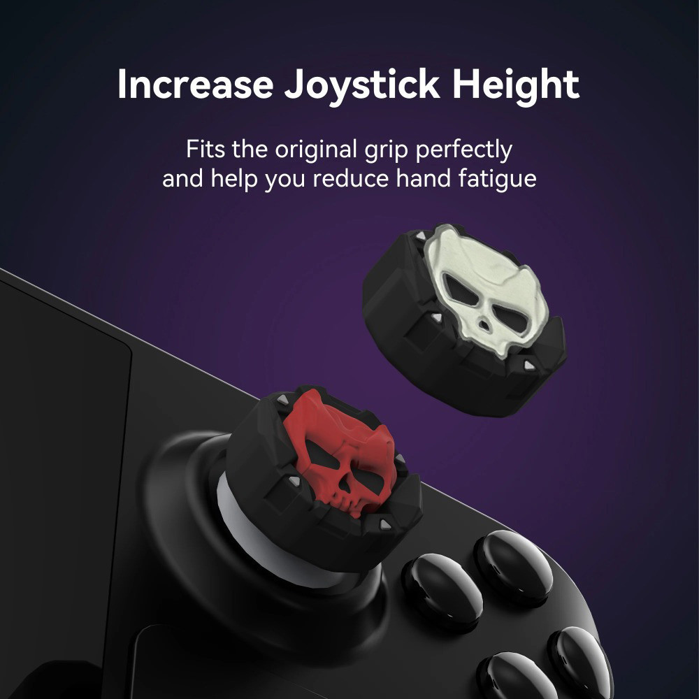4Pcs Skull Silicone Thumb Stick Grip Cap For Steam Deck / Rog Ally ...