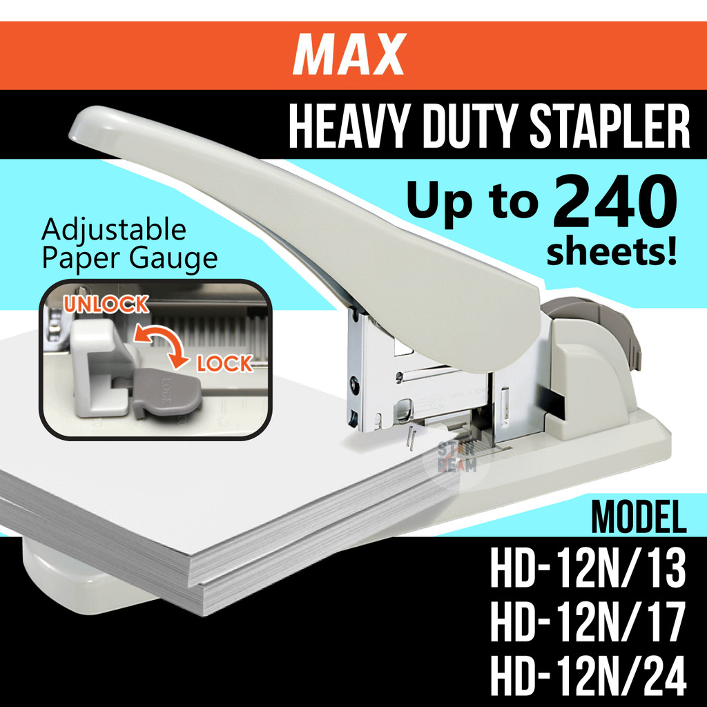 MAX Heavy Duty Stapler HD-12N (1pc) Pengokot/ Pengepit Kertas/ 订书机 (HD ...