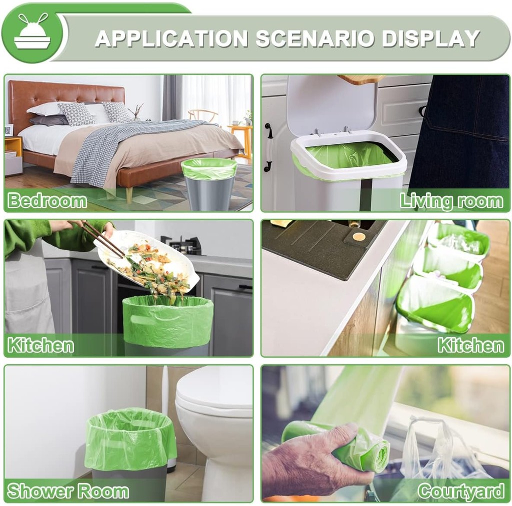 Drawstring Dustbin Bag 45PCS Drawstring Garbage Bag Mosquito Repellent ...