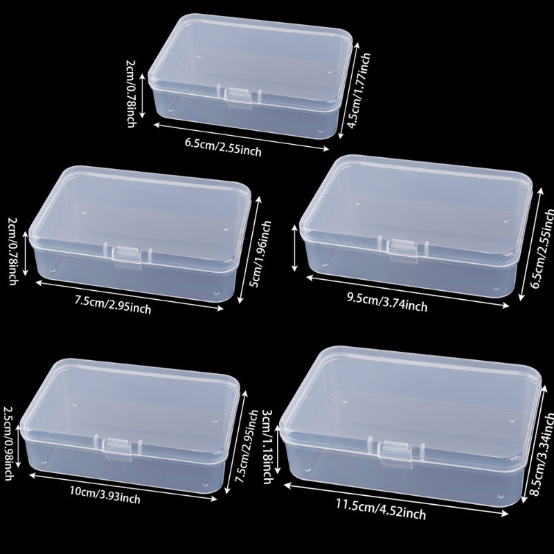 Transparent Plastic Storage Box - Lock Buckle Storage Box - Desktop ...