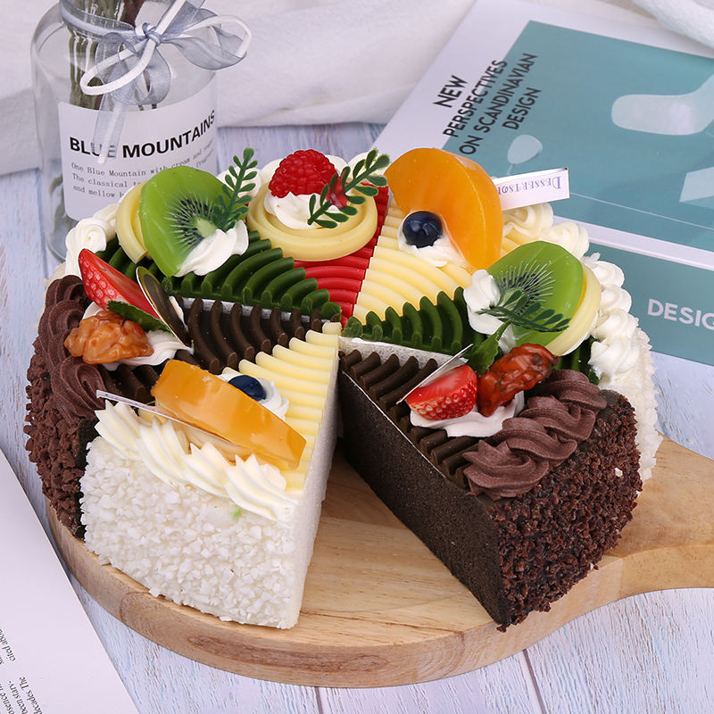 [Mr. Art] Simulation Cake Model Triangle Fruit Mousse Influencer Bread ...