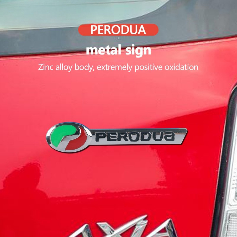 1 X 3D Metal PERODUA Letter Logo Car Auto Rear Trunk Emblem Badge ...
